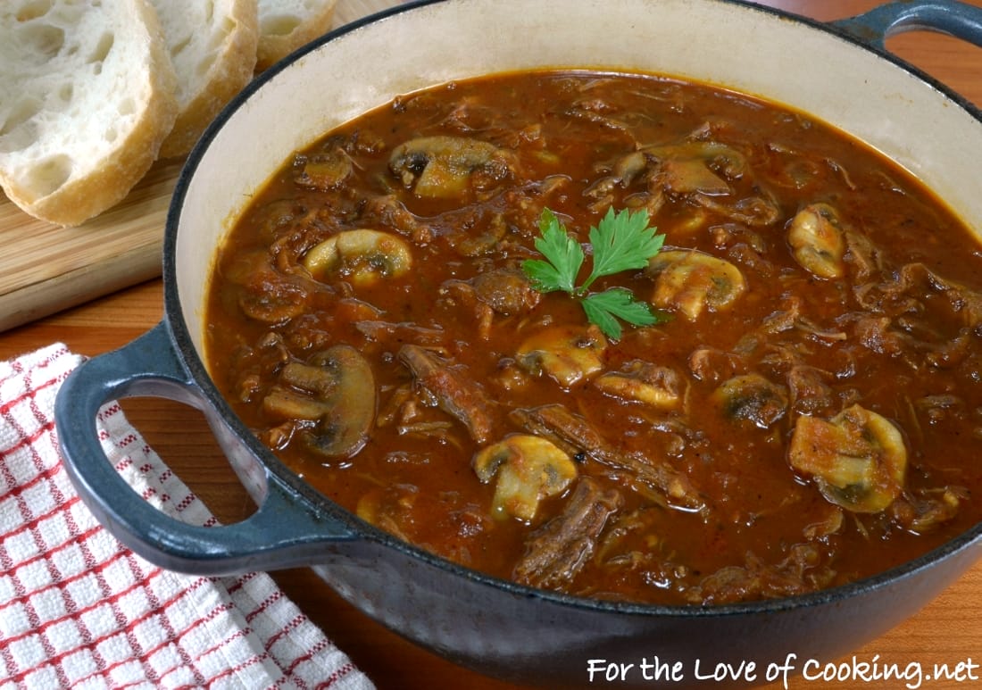 Rustic Slow-Simmered Mushroom and Meat Sauce | For the Love of Cooking